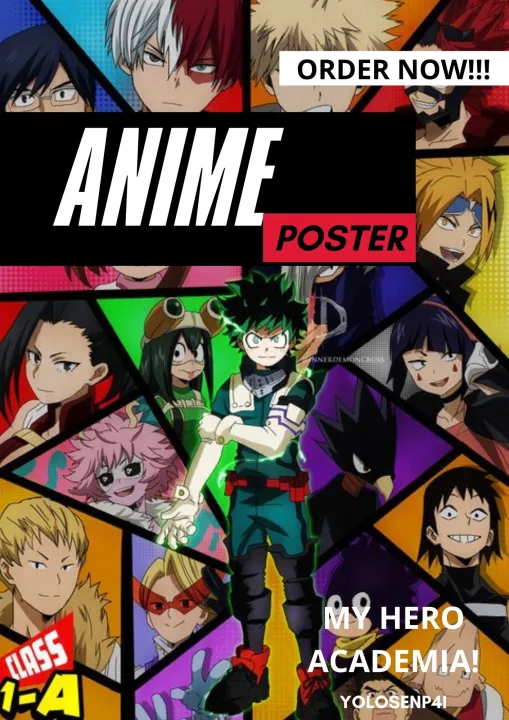 7pcs My Hero Academia Anime Poster With 1 Month Warranty Lazada Ph