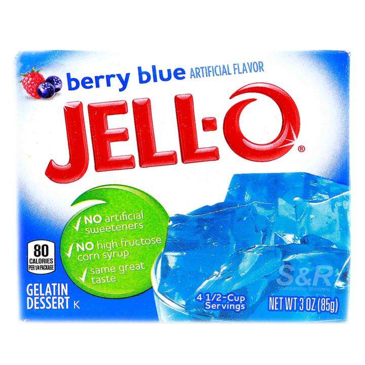 Jell-O Berry Blue Gelatin Mix 85g | Lazada PH