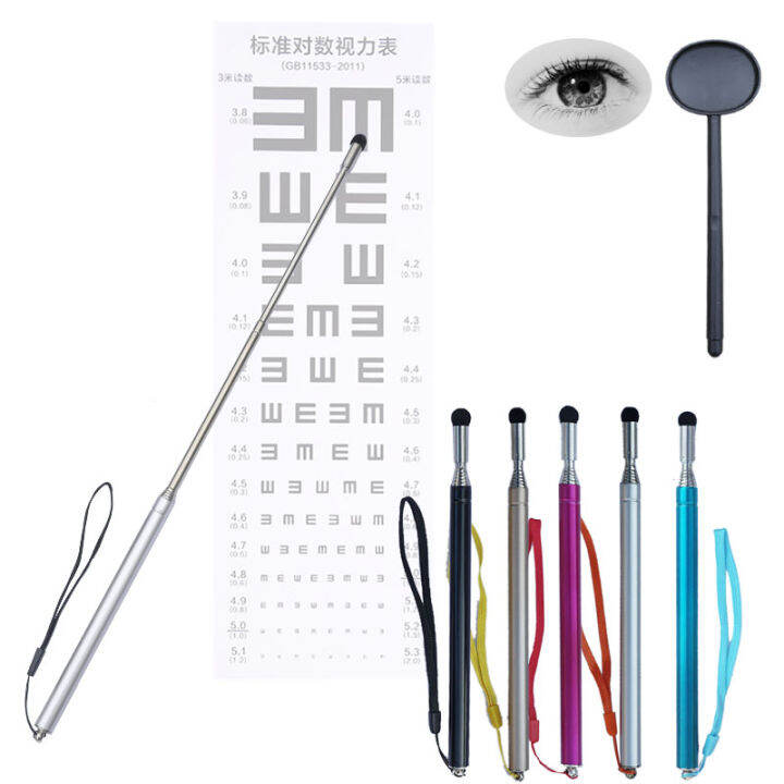 Vision test indicator rod stainless steel pointer eye chart baton ...