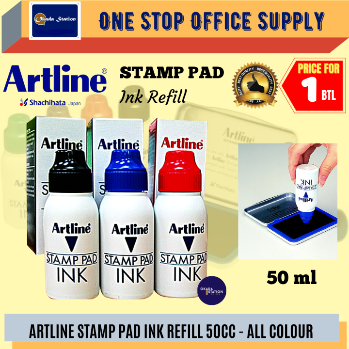 Artline Stamp Pad Refill Ink (50ml) / Stamp Pad Ink Refill / Artline ...