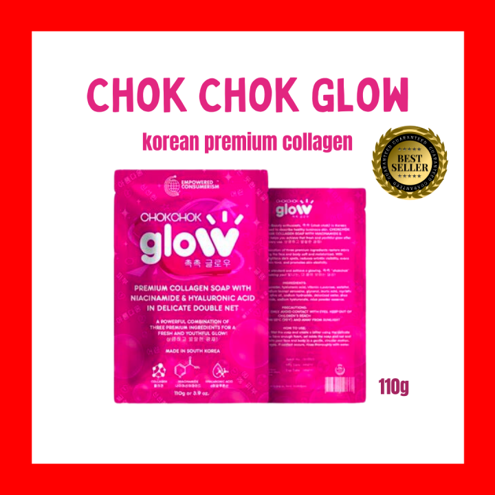 Chok Chok Glow Collagen with Net 110g Korean Premium Soap Whitening Soap AUTHENTIC AND ORIGINAL ...