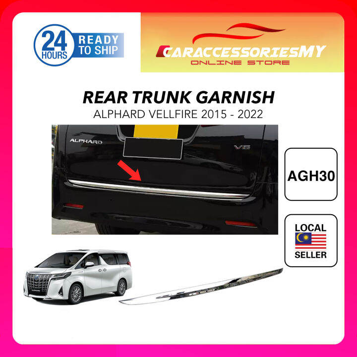 Toyota Alphard Vellfire Rear Trunk chrome Boot Tailgate Cover Trim ...