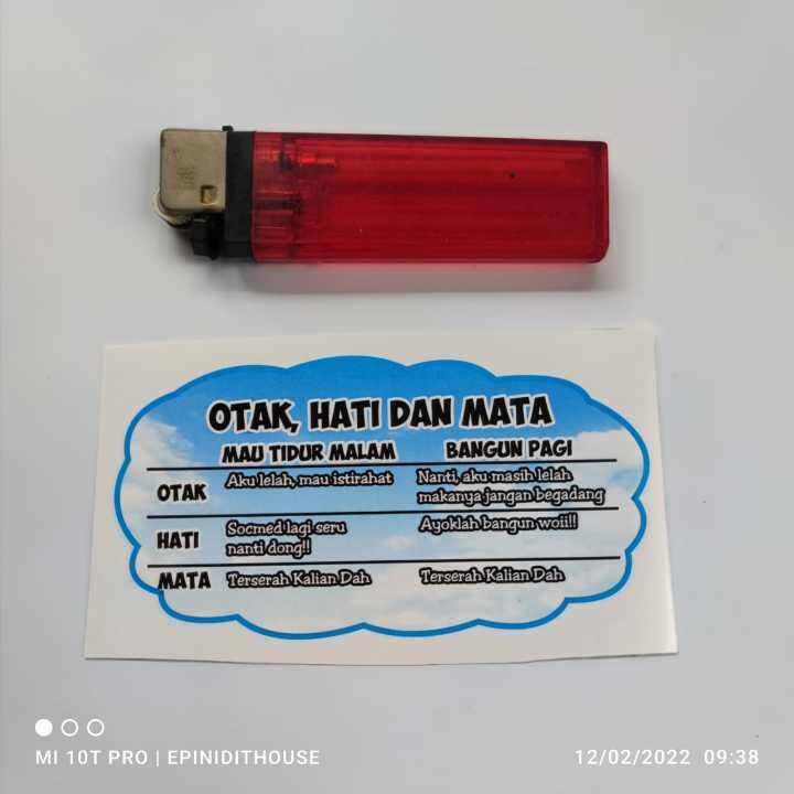 Stiker Otak Hati Mata Kata Humor Lucu Viral Meme Motor Helm FYP Nylene ...