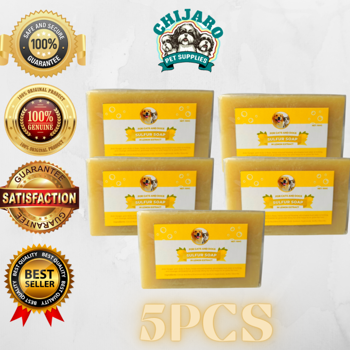 (5pcs of Sulfur Soap)Anti-Fungal Soap for dogs,(Medicated Anti-fungal ...