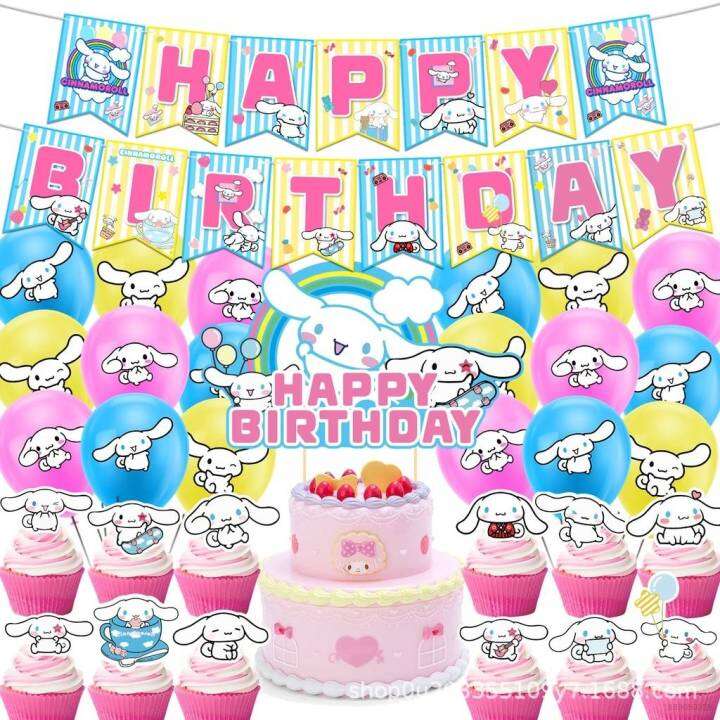 Kira Sanrio Cinnamoroll Theme kids birthday party decorations banner ...