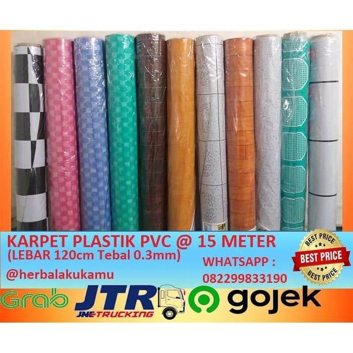 Jual Karpet Plastik PVC 1 ROLL (15 meter) Untuk Alas Meja dan Lantai ...