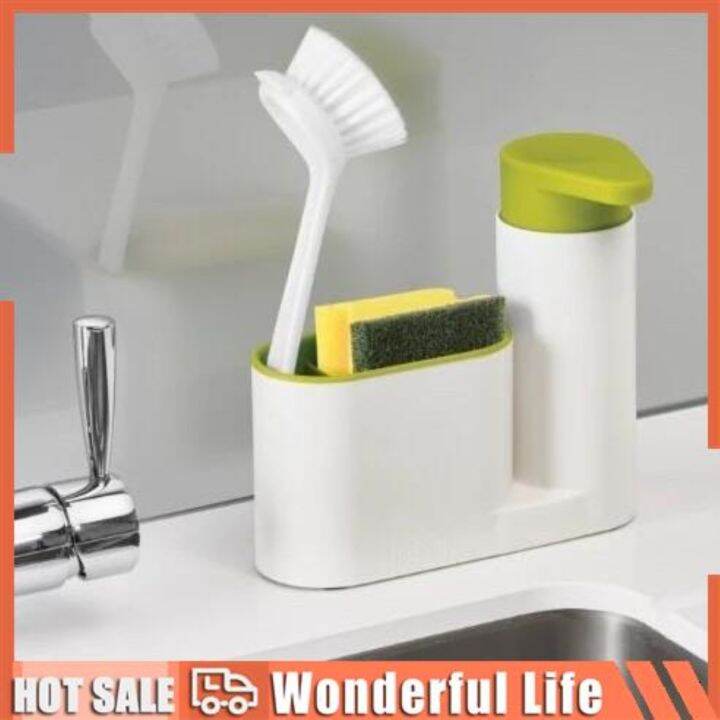 Sink Tidy Sey bath Kitchen liquid hand soap dispenser 2 in 1 sink tidy ...