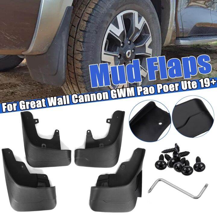 4PCS Front Rear Mud Flaps Guards Splash Fender For Great Wall Cannon ...