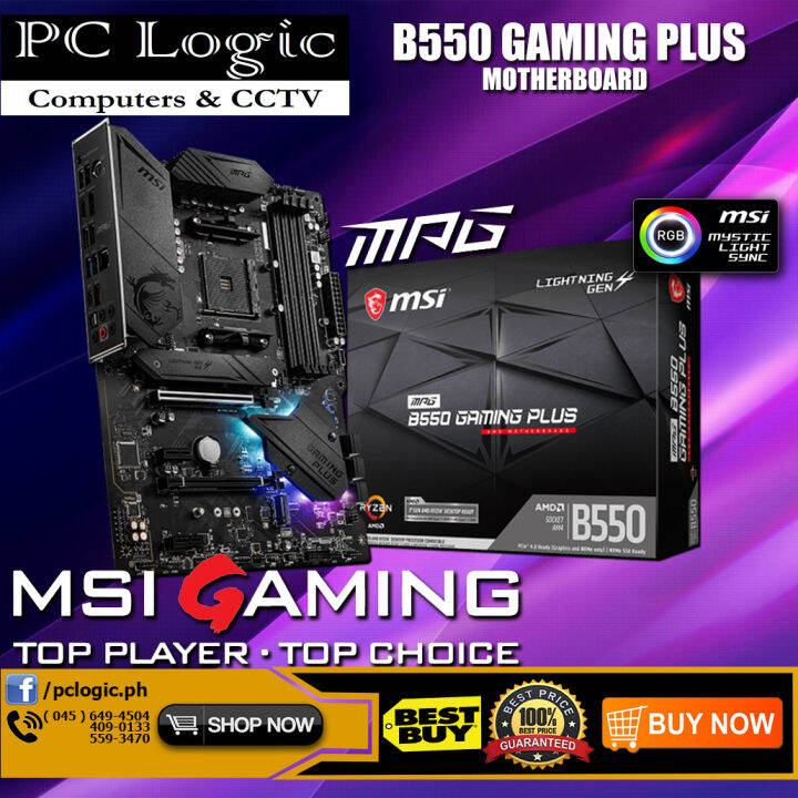 MSI MPG B550 GAMING PLUS MOTHERBOARD | Lazada PH