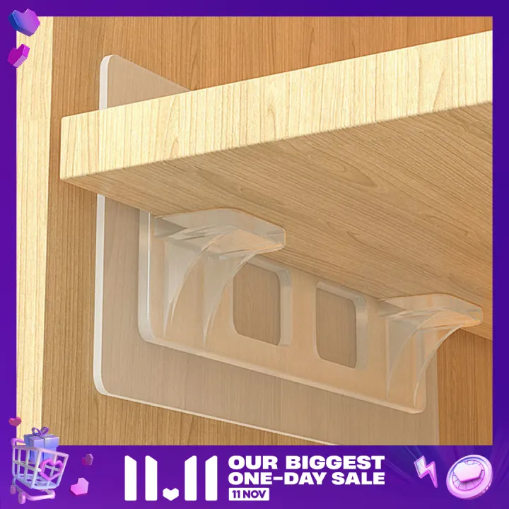 【Flash Sale】1PC Shelf Support Adhesive Pegs Closet Cabinet Shelf ...