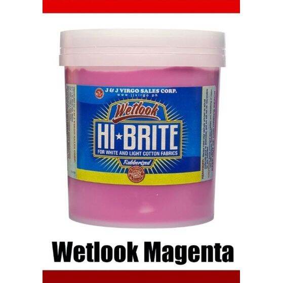 1KG. MAGENTA WET LOOK COLORED RUBBERIZED"Hi Brite"SILK SCREEN PRINTING ...