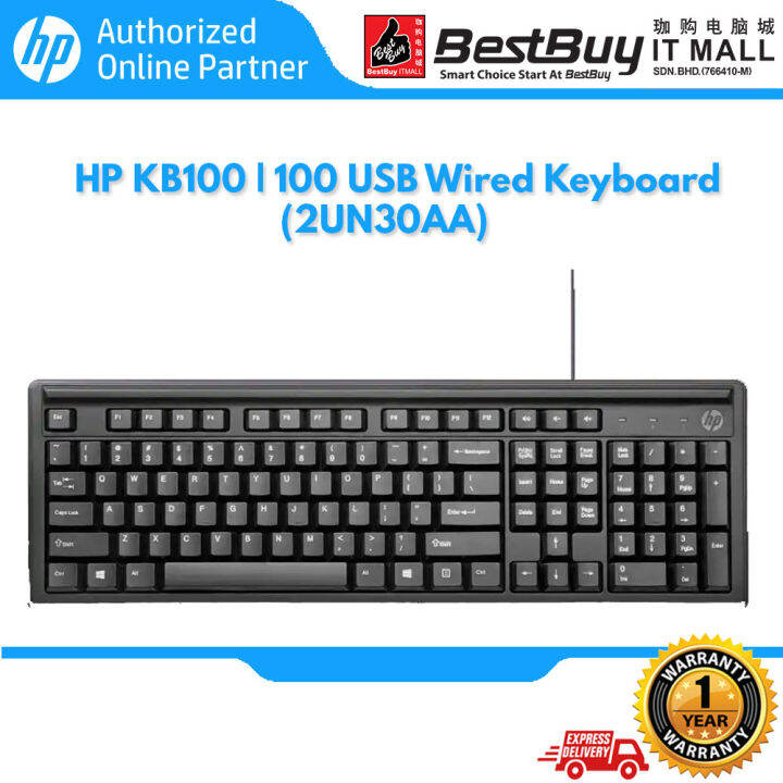 HP KB100 USB Wired Keyboard (2UN30AA) | Lazada