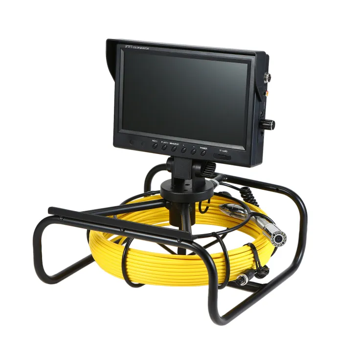 20M Pipeline Endoscope Pipe Inspection Camera Sewer Camera 9 Inches ...