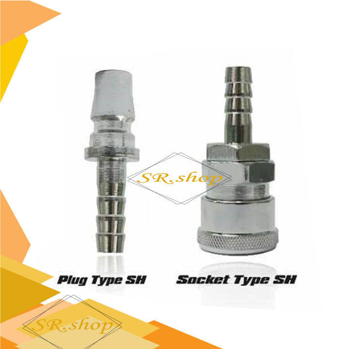Quick Coupler 1 set Nepel Sambungan Selang Angin Kompresor SH20 Dan ...
