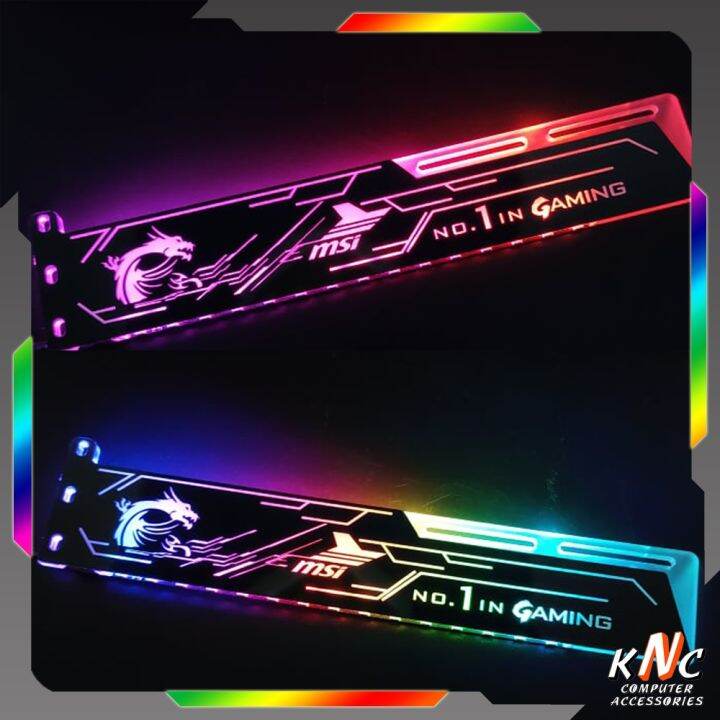 Giá Đỡ VGA Led RGB Họa Tiết Hình MSI Đồng Bộ Màu Hub Coolmoon, Hub Sync ...