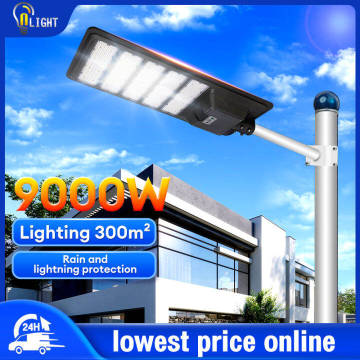 Street Solar Light 9000W Lampu Solar Outdoor Waterproof Lampu Jalan Solar High-Power Solar Light ...