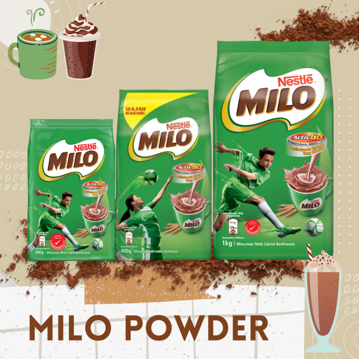 Nestle MILO Activ-Go Chocolate Malt Powder (200g/400g/1kg) | Lazada