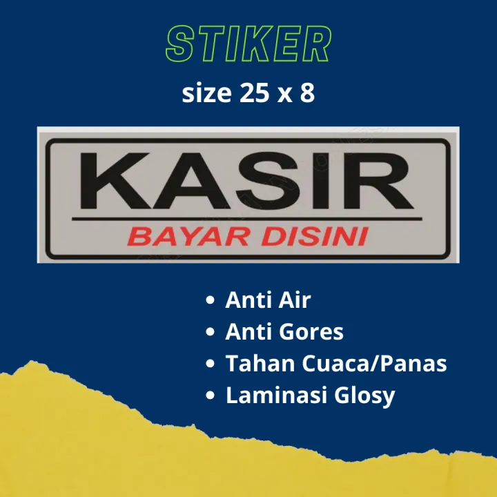 stiker tulisan KASIR | Lazada Indonesia