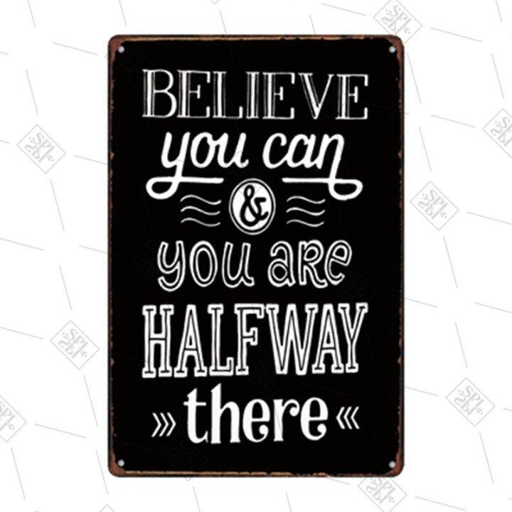 Tet Sign Board YOU CAN DO IT Inspirational Statement Metal Sign Kitchen ...