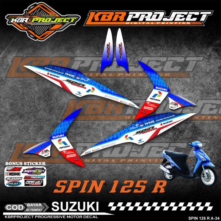Sticker Striping SPIN 125 R Lis Variasi Stiker Motor SUZUKI Desain ...