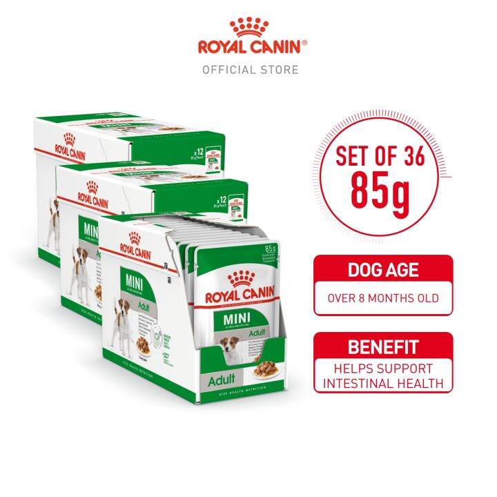Royal Canin Wet Range Mini Adult (85g x 36 pouches) - Size Health Nutrition | Lazada PH