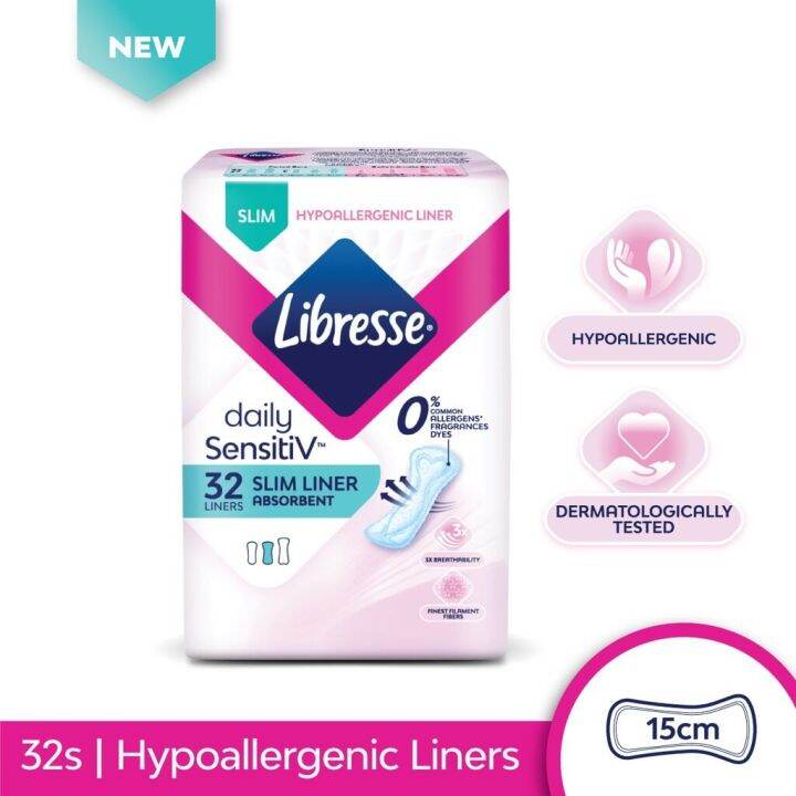 Libresse SensitiV Slim Panty Liner (32s) | Lazada