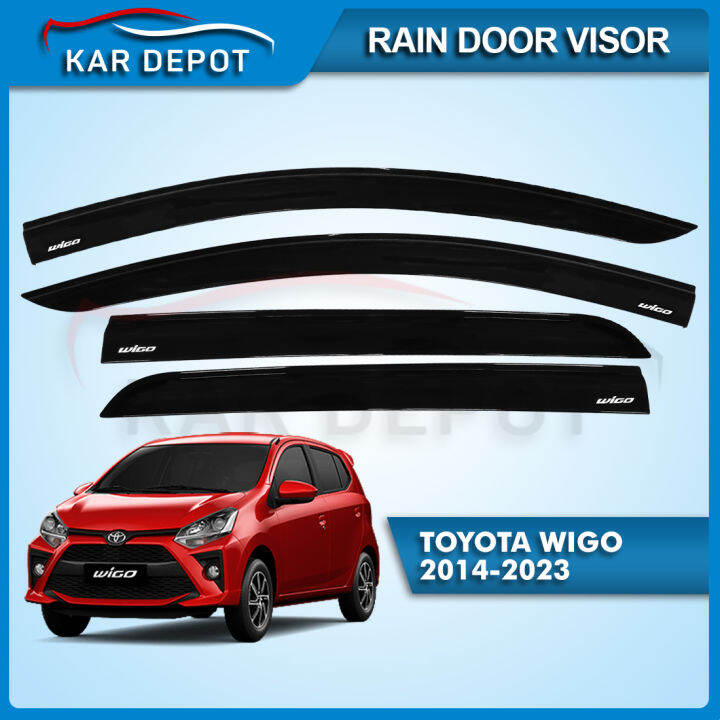 TOYOTA WIGO 2014-2023 Black Rain Visor/Sun Guard Window Visor | Lazada PH