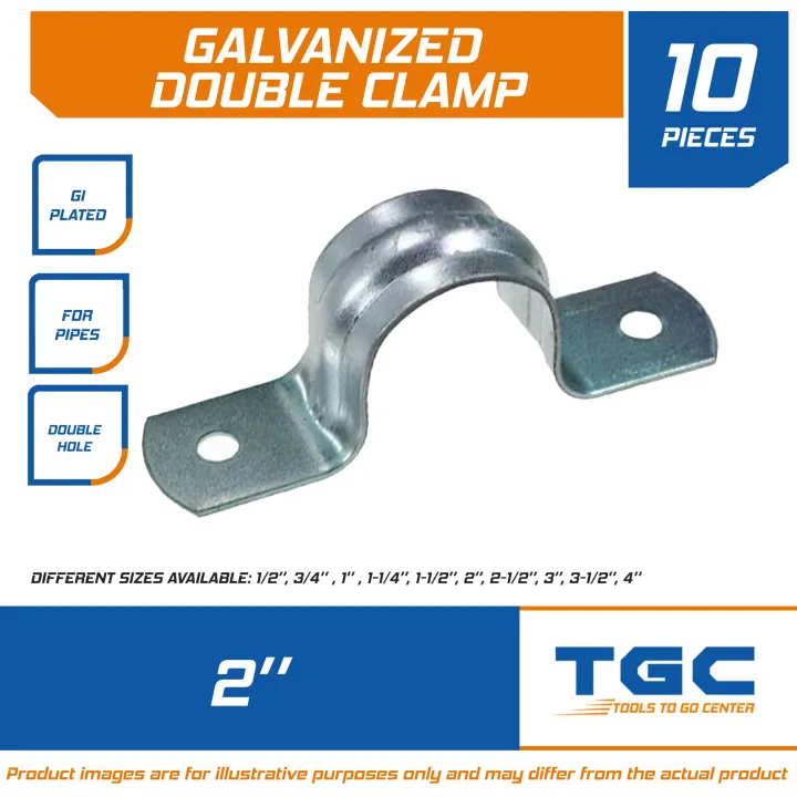 10PCS RSC 2 INCHES Double Clamp 2 Hole Clamp Double Hole TGC | Lazada PH