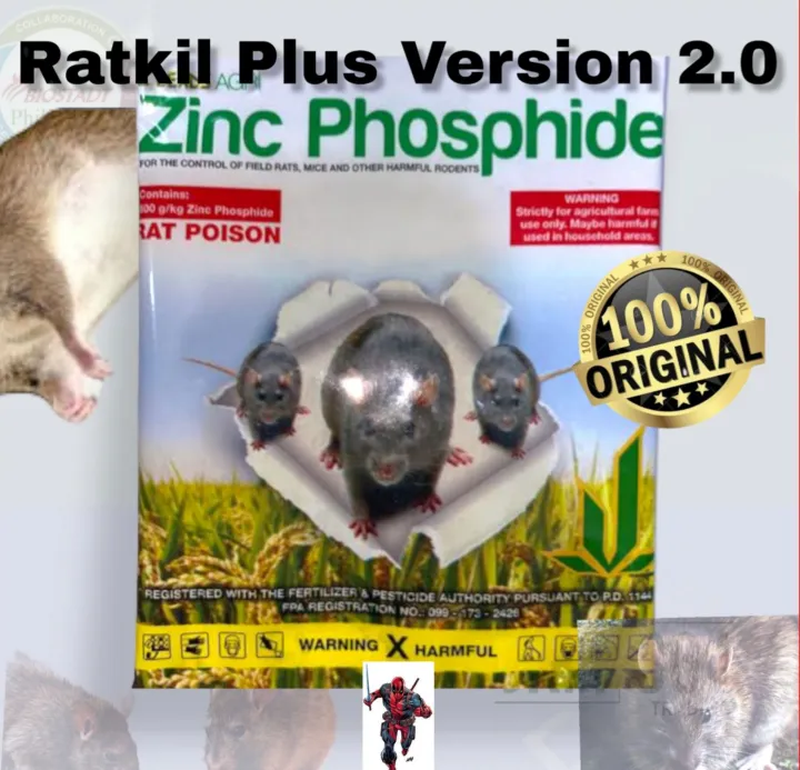 SUPER RATKIL PLUS ZINC PHOSPIDE Rat Poison 10G lason sa daga Super ...