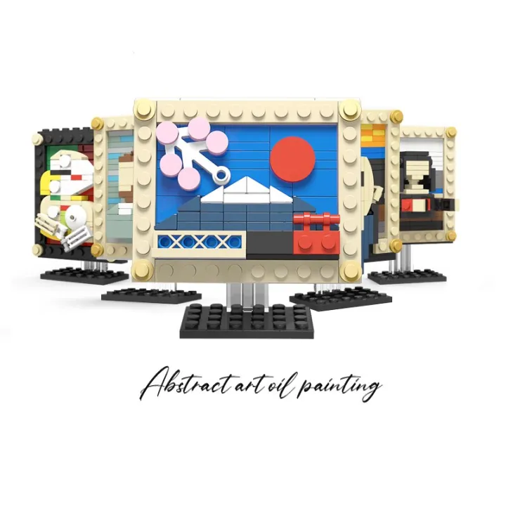 MOC Mini Picture Pixel Art Bricks Famous Paintings Building Block ...