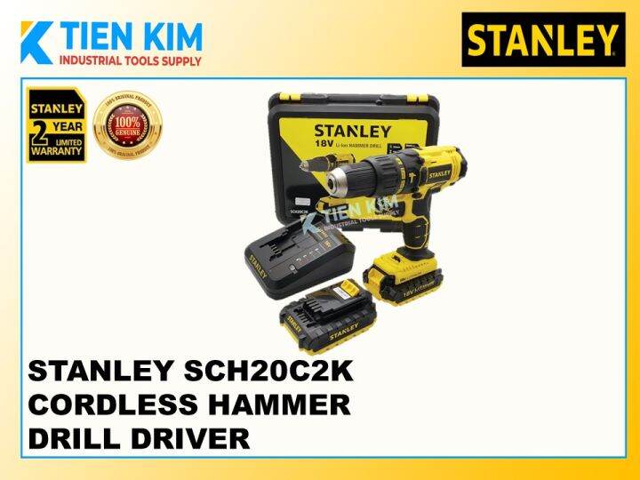 STANLEY SCH20C2K 18V CORDLESS HAMMER DRILL/DRIVER | Lazada PH