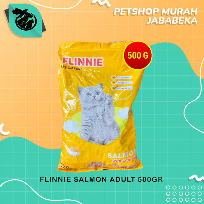Makanan Kucing Dewasa Flinnie Adult Cat Food Salmon & Tuna 500 Gram ...