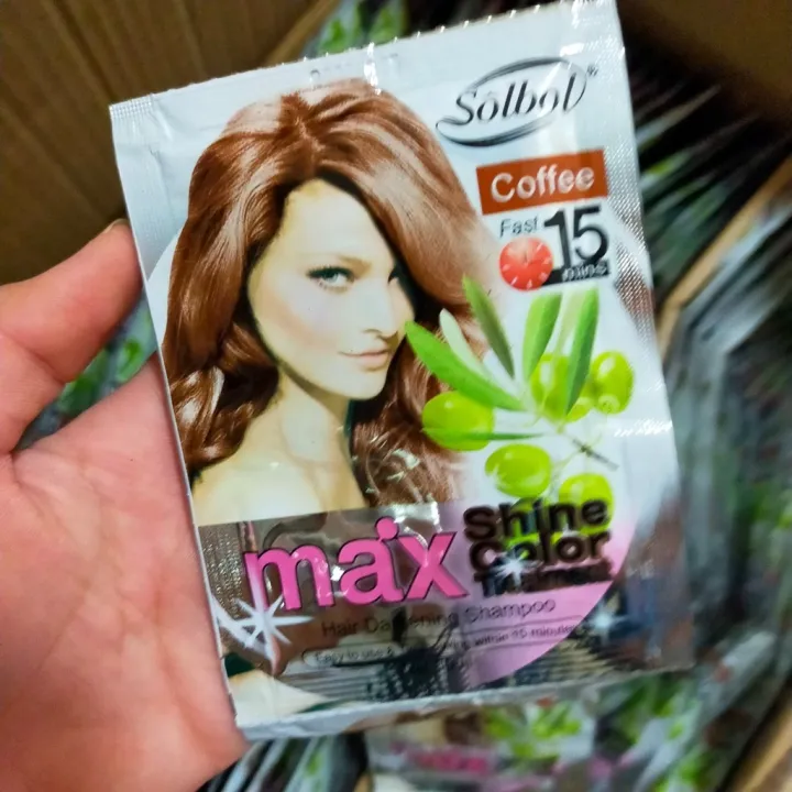 แชมพูเปลี่ยนสีผมSolbol-Coffee สมุนไพรย้อมผม สูตรมะกอก - สีน้ำตาลกาแฟ ...