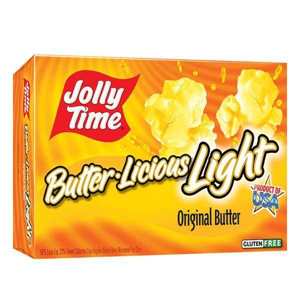 Jolly Time Butter-Licious Light Original Butter Microwave Pop Corn 9oz ...