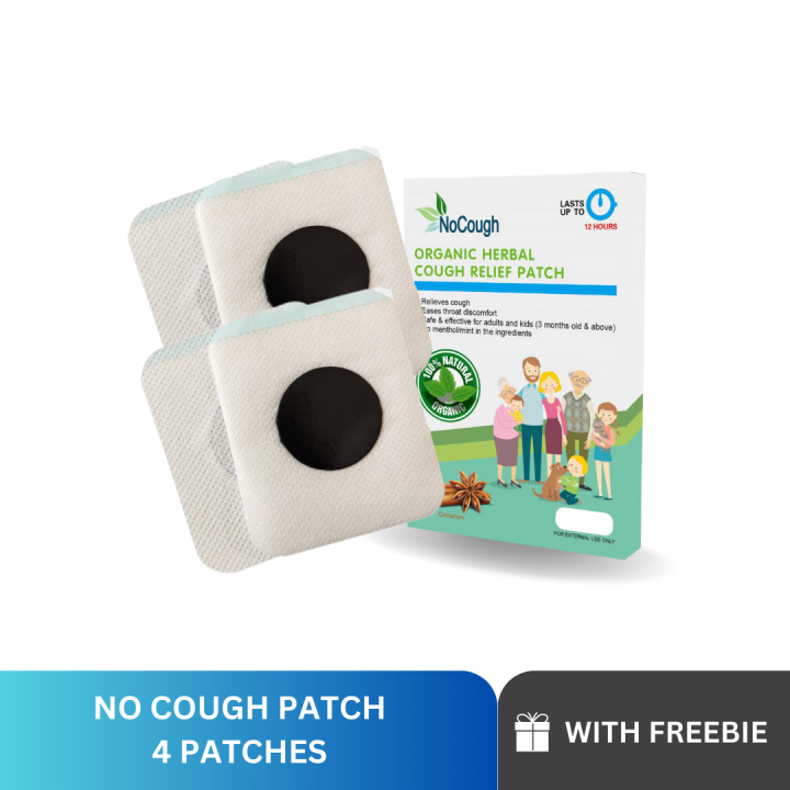 TRIAL PACK 4 Patches NOCOUGH Cough Organic Herbal Relief Patch for Baby ...