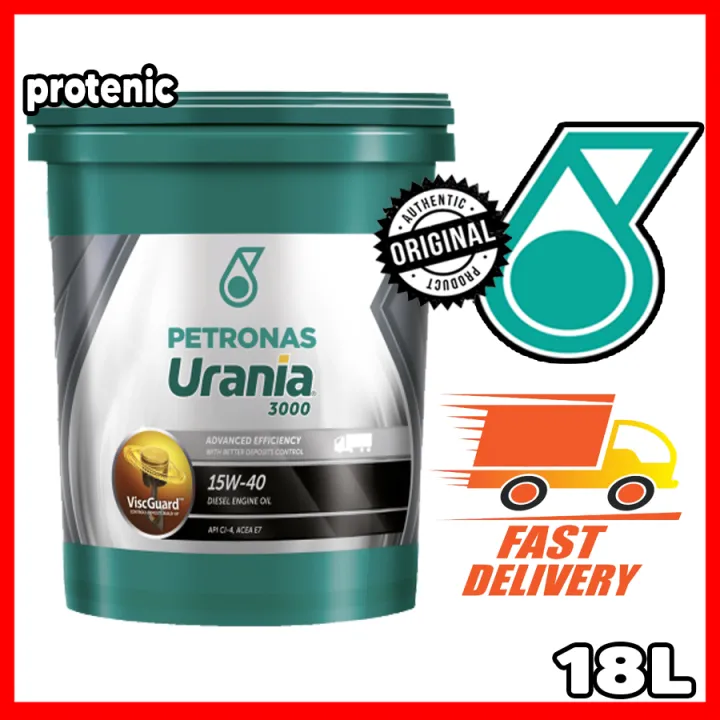Petronas Urania 3000 18L 15W-40 CI4 Lorry Heavy Duty Motor Enginer Oil ...