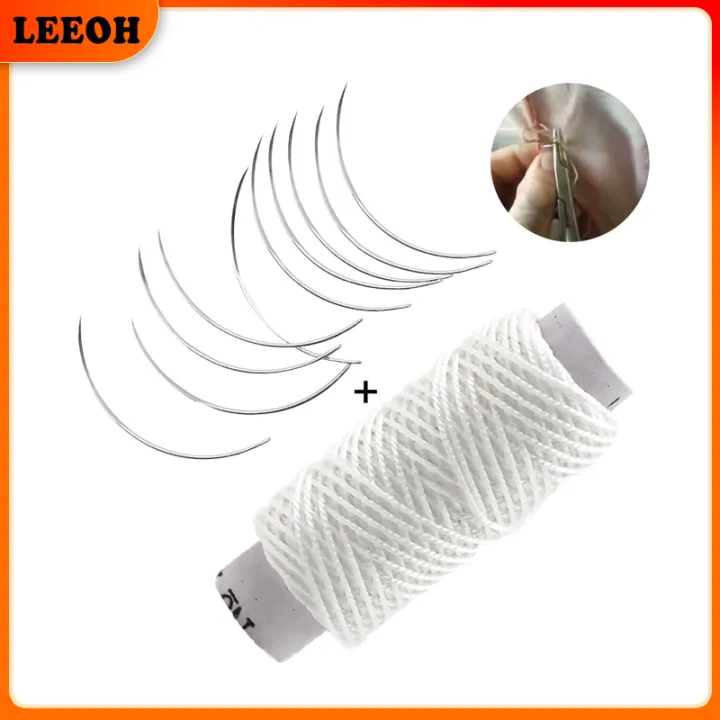 2 In1 10 Pcs Veterinary suture needle+1 Roll veterinary sutures Suture ...