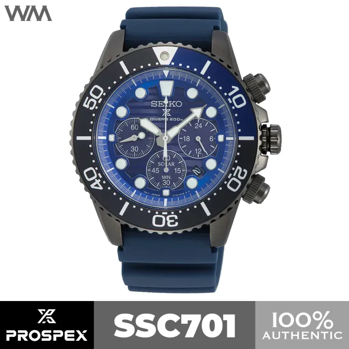 Seiko Prospex Special Edition Save the Ocean Blue Solar Chronograph ...