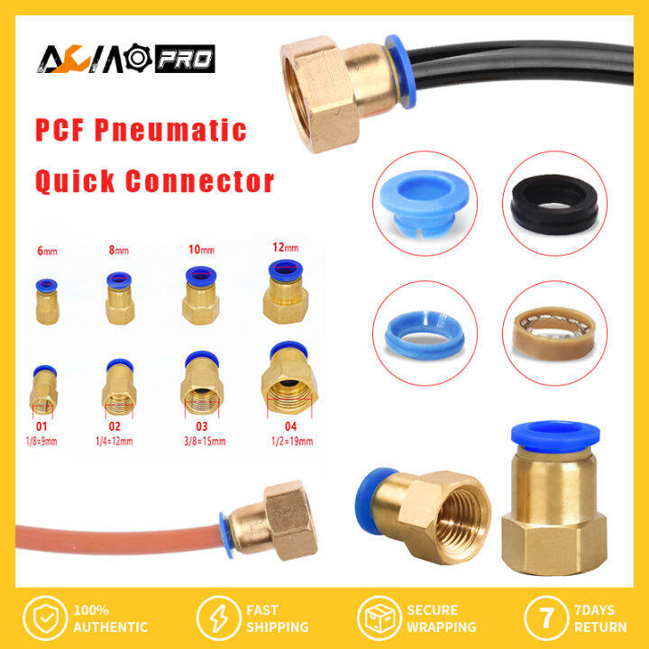 AumoPro PCF Pneumatic Quick Connector Air fitting 1/8" 3/8" 1/2" 1/4 ...