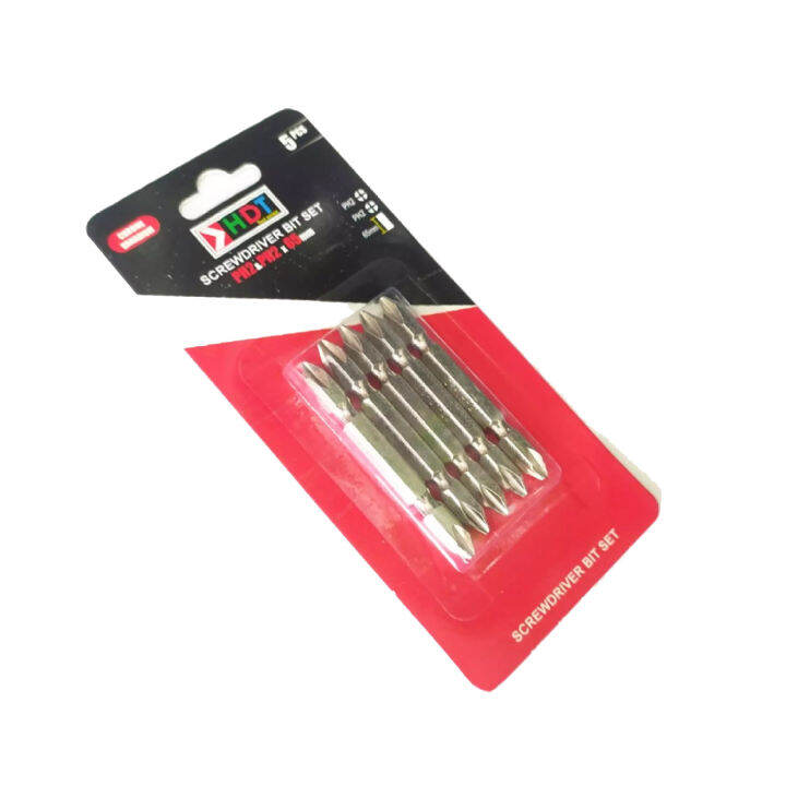 HDT MATA BOR OBENG PLUS MINUS MATA OBENG ANGIN 65 MM PH2 SL6 SET 5 PCS ...