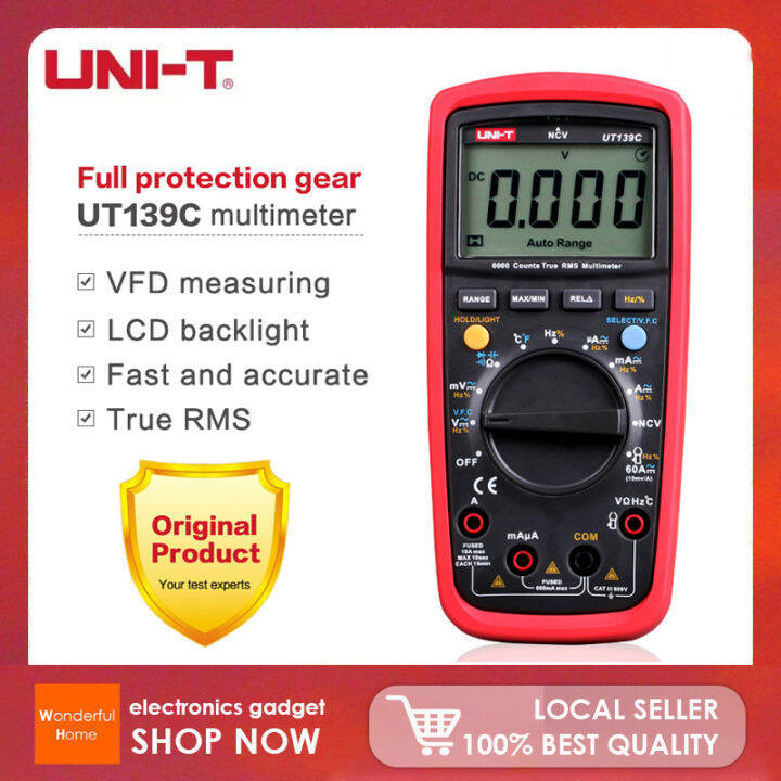 【Philippines Spot】Original UNI-T UT139C Digital Multimeter Auto Range True RMS Meter Handheld ...