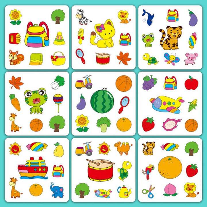QUINT Card Game Fruit Animal Life Crazy Flip Card Cartoon Matching Card ...