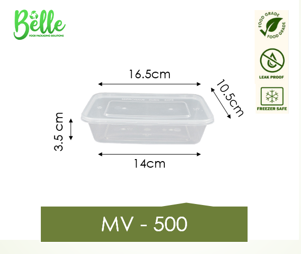 Belle Microwavable Container (Rectangular) (10pcs/pack) | Lazada PH