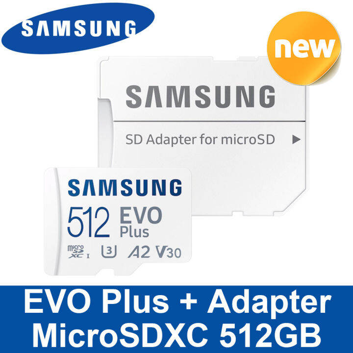 SAMSUNG MB-MC512KA/KR EVO Plus + Adapter MicroSDXC 512GB Memory Card ...