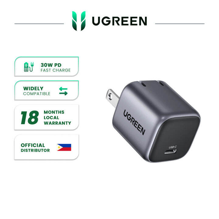 UGREEN NEXODE Series 30W USB-C Mini GaN fast charging mobile wall Charger - PH | Lazada PH