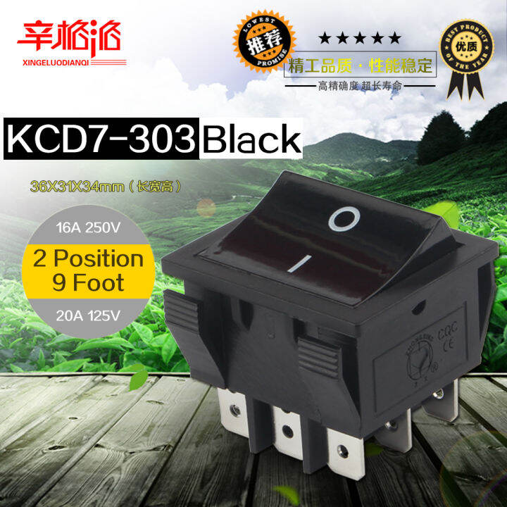 ESG MALL perforate 28 x 31mm 2 Position 9 pin ON-OFF boat rocker switch ...