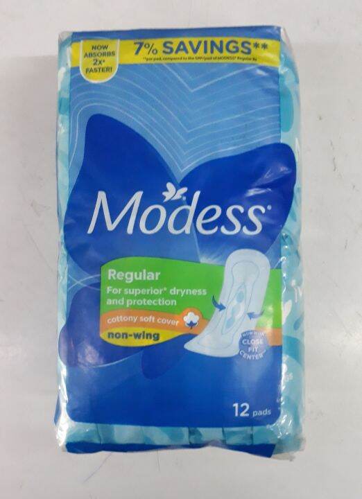 Modess Regular Non Wings 12'Pads | Lazada PH