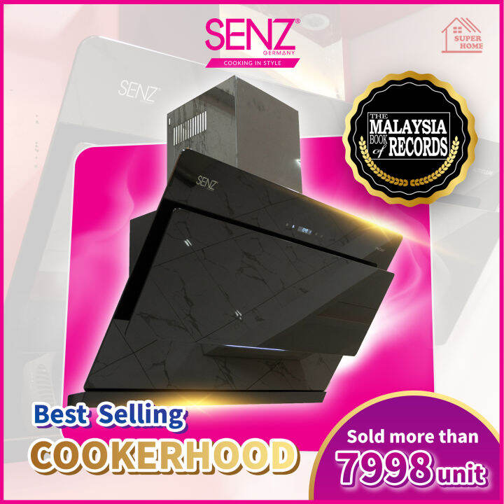 Senz Cooker Hood SZ-CH9388AC 90cm Angled Hood ((Heat Pro intelClean ...