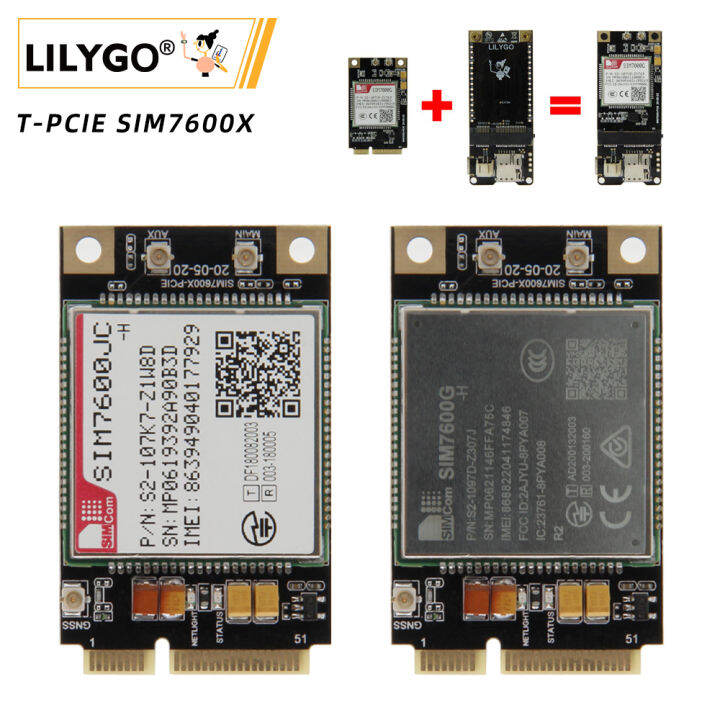 LILYGO®SIM7600 4G Development Board SIM7600G SIM7600E SIM7600A T-PCIE ...