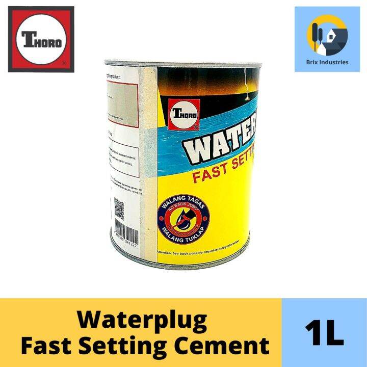 Thoro Waterplug Fast Setting Cement 1 Liter Stops Leaks in 3 Minutes up ...